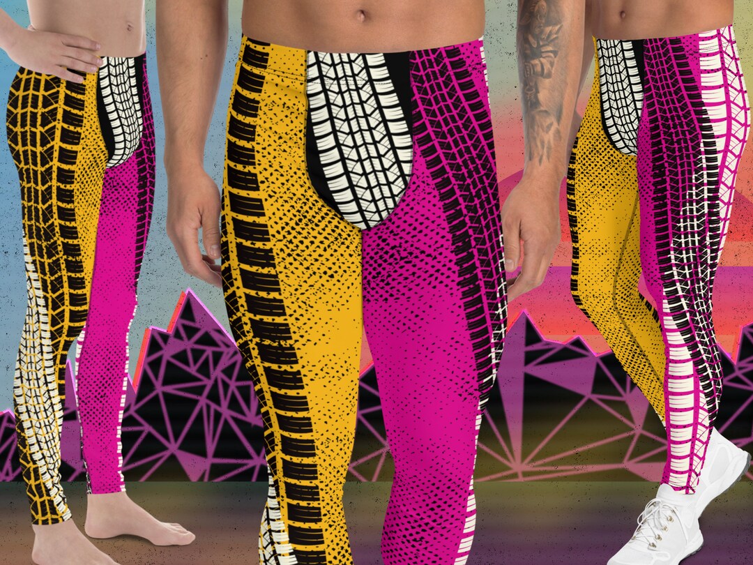 Mens Dystopian Leggings: Cyberpunk Rave Meggings, Pro Wrestling Tights ...
