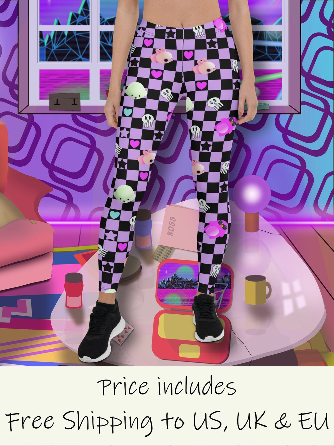 Leggings Pastel Goth Weirdcore, Yami Kawaii Fashion Tights, Spooky ...