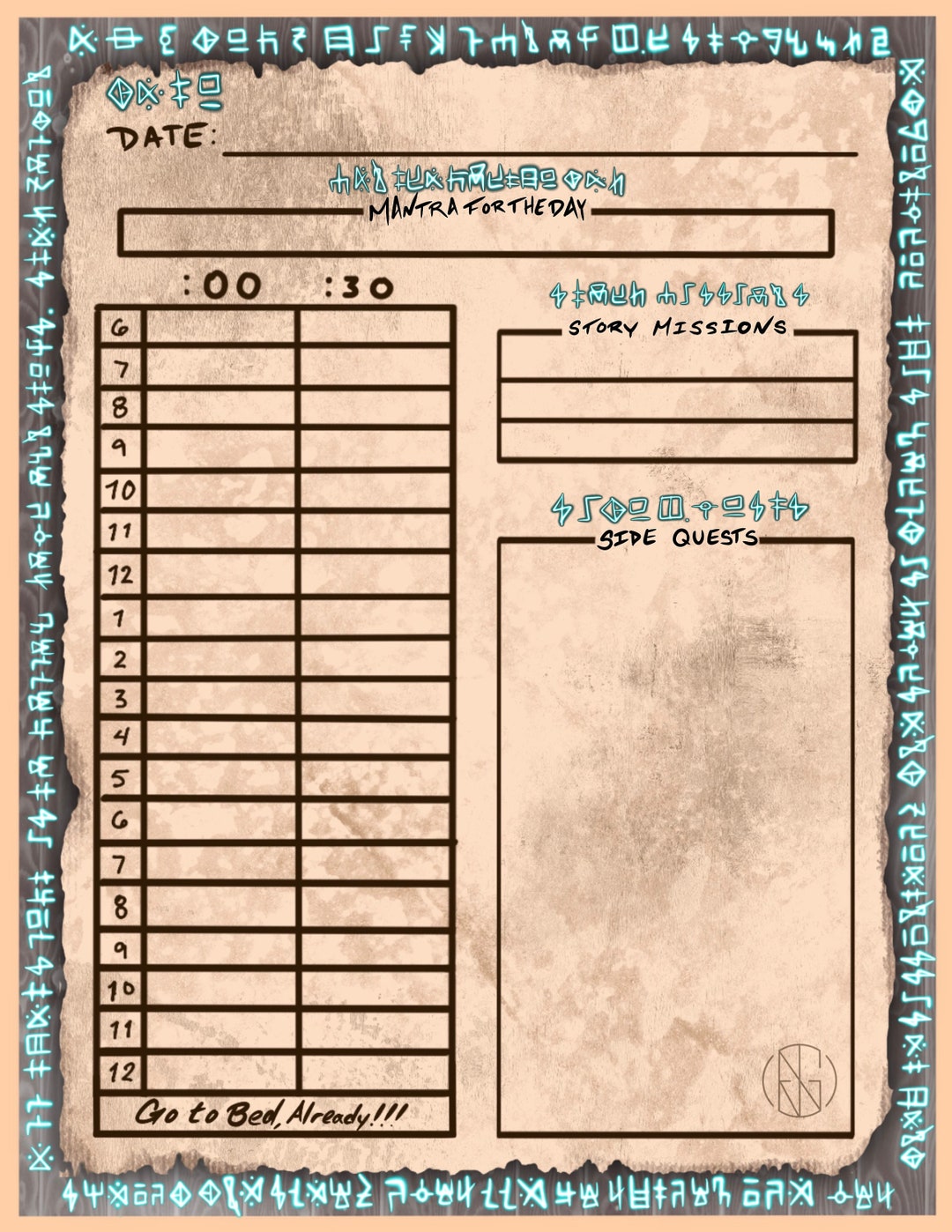 Fantasy Planner, Magic Planner, Daily Schedule, Download Planner ...
