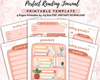 Book Review Log Reading Journal Book Journal Reading - Etsy