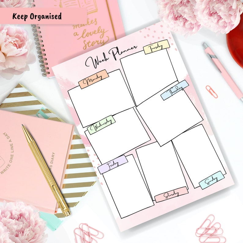 Weekly Planner Weekly Tracker Weekly Organizer Weekly | Etsy