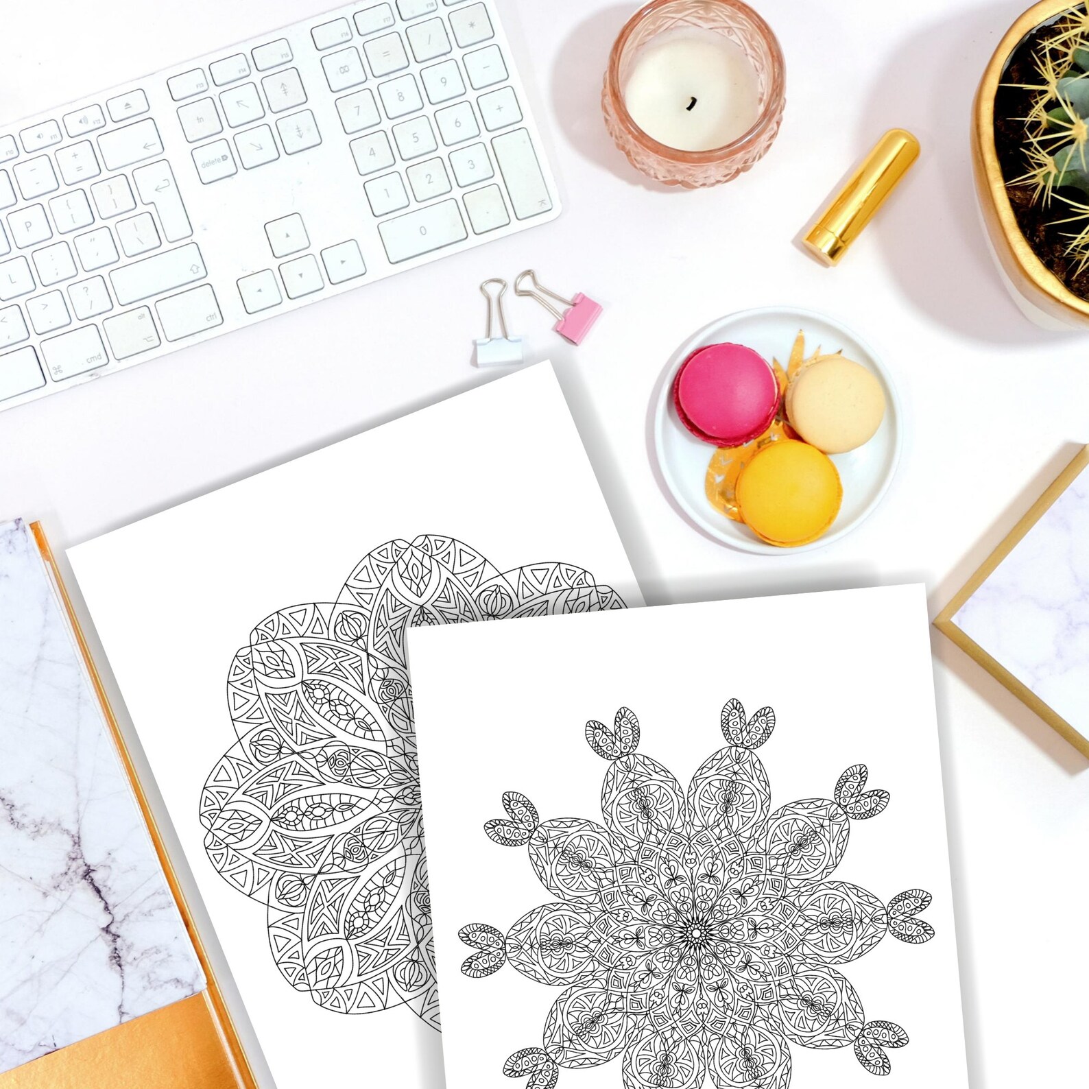 Mandala Coloring 10 Pages Printable Mental Health Relaxing - Etsy