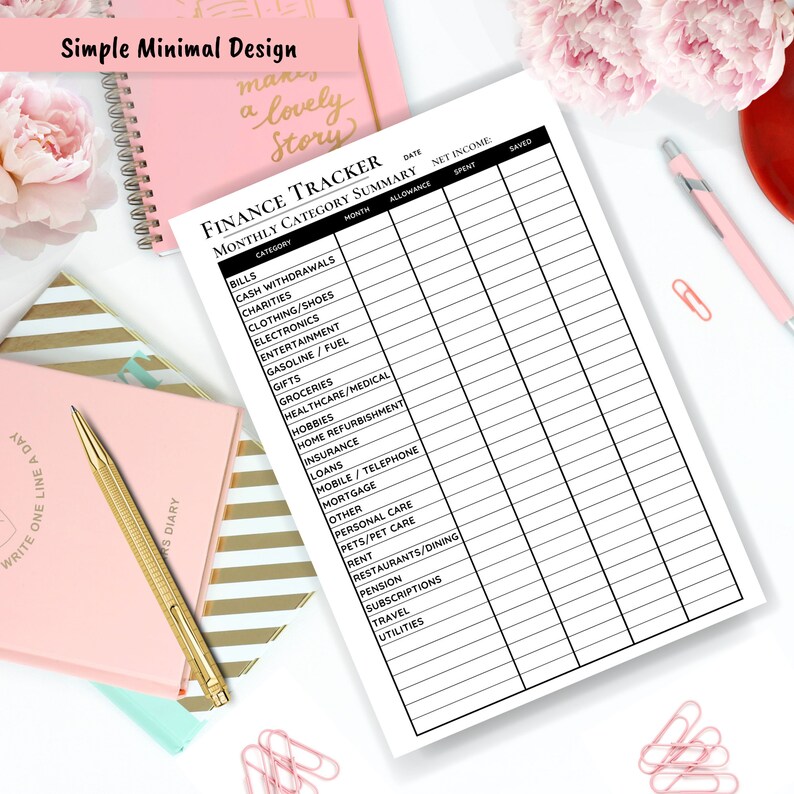 Finance Planner Printable Financial Journal Budget Template | Etsy