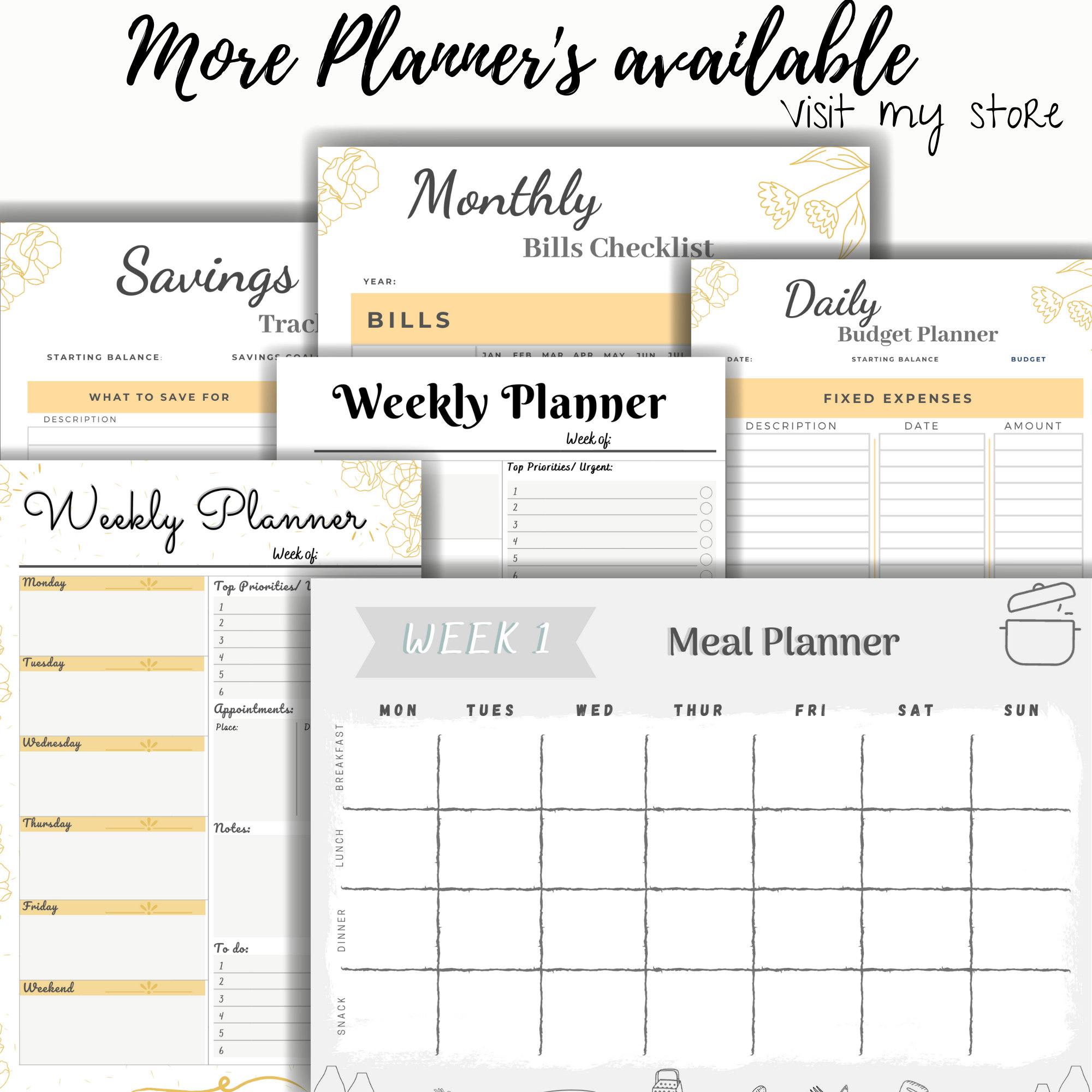 Weekly Class Schedule PDF A4, Weekly Planner PRINTABLE, Weekly ...