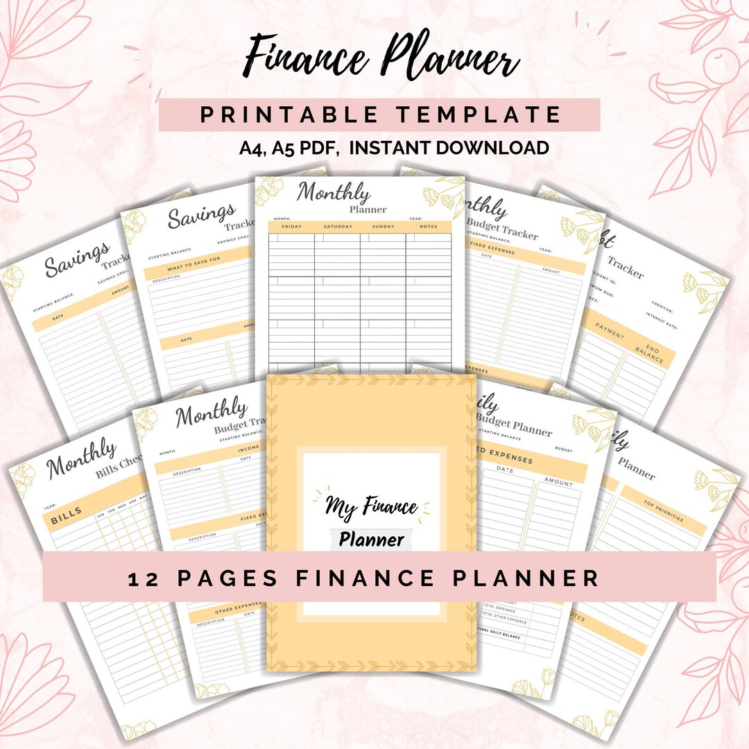 Finance Journal, Finance Planner, Budget Planner, Monthly Budget ...