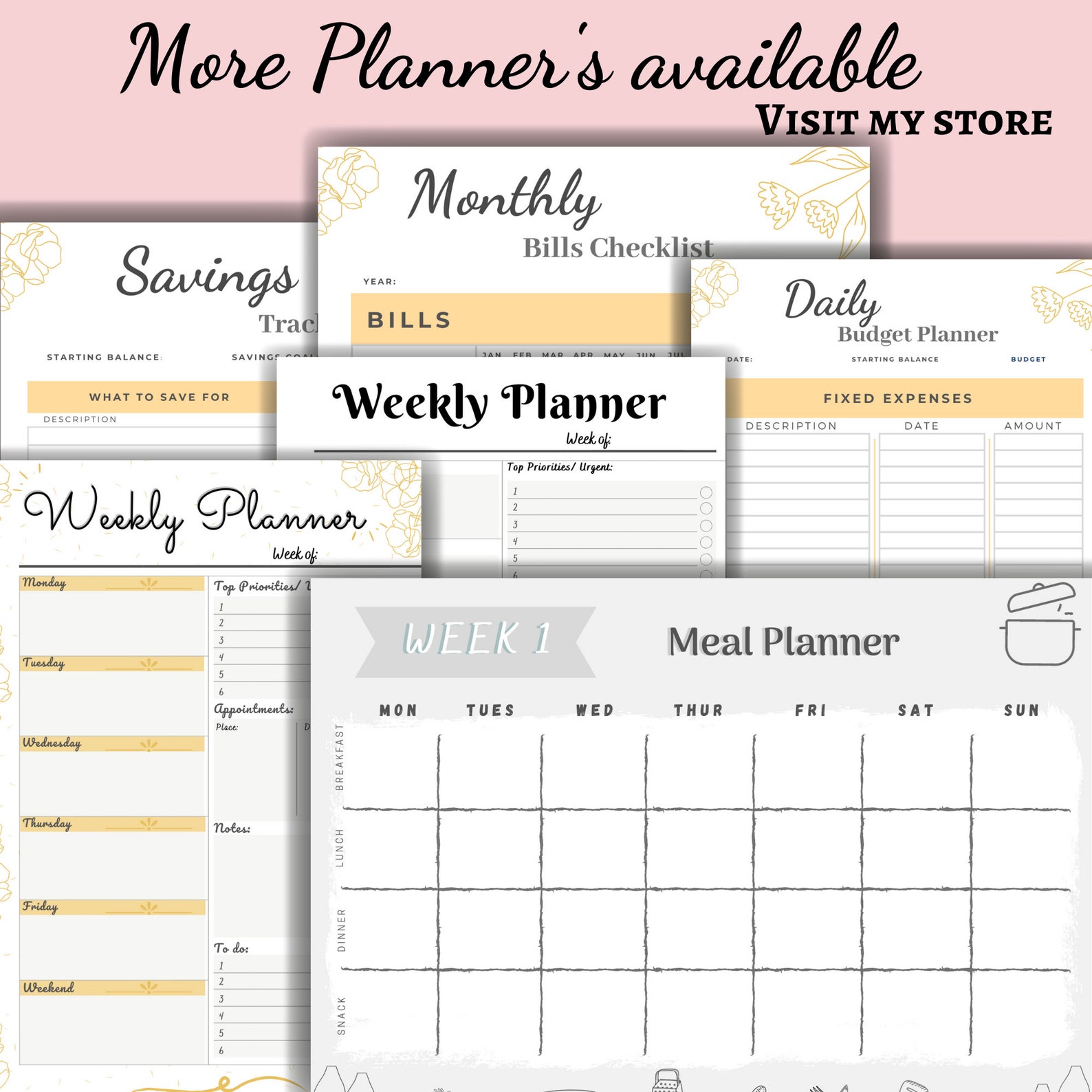 Water Tracker Template, Weekly Water Diary, Health Planner, Weekly ...