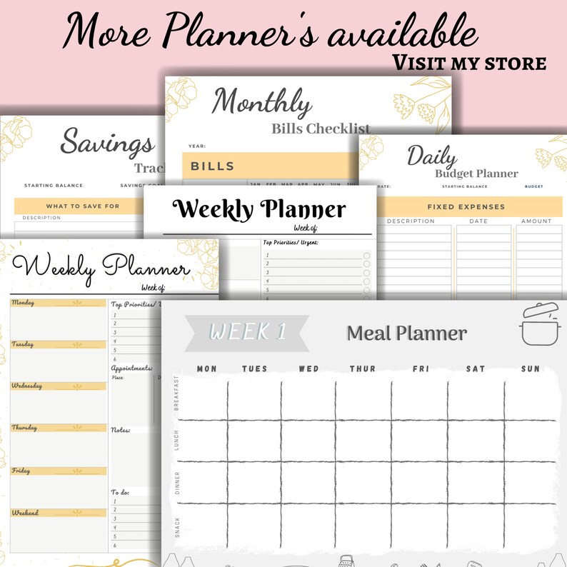 Water Tracker Template Weekly Water Diary Health Planner | Etsy