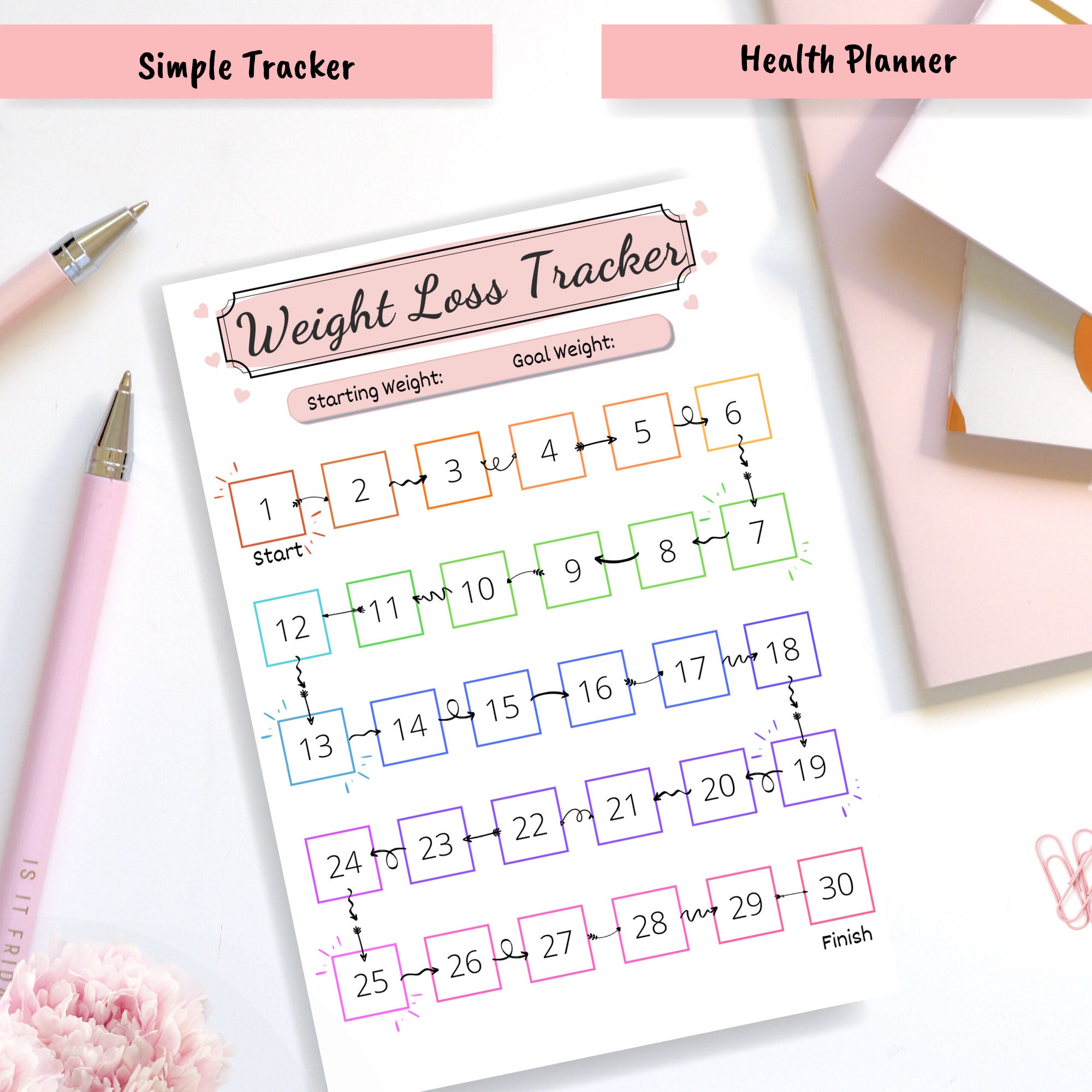 Weight Loss Tracker Printable 30 Lb Kg Weight Loss Chart Motivational