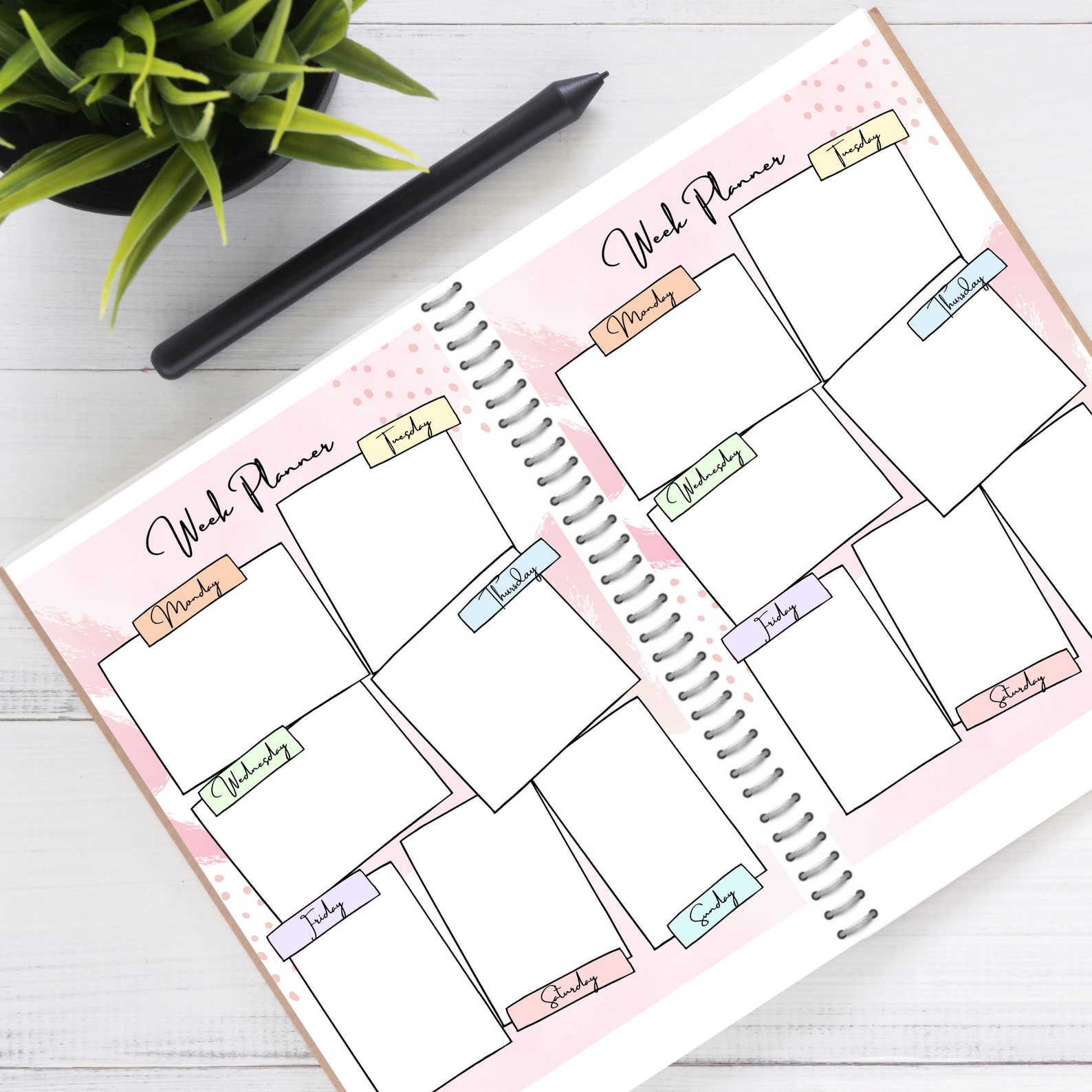 Weekly Planner, Weekly Tracker, Weekly Organizer, Weekly Schedule ...