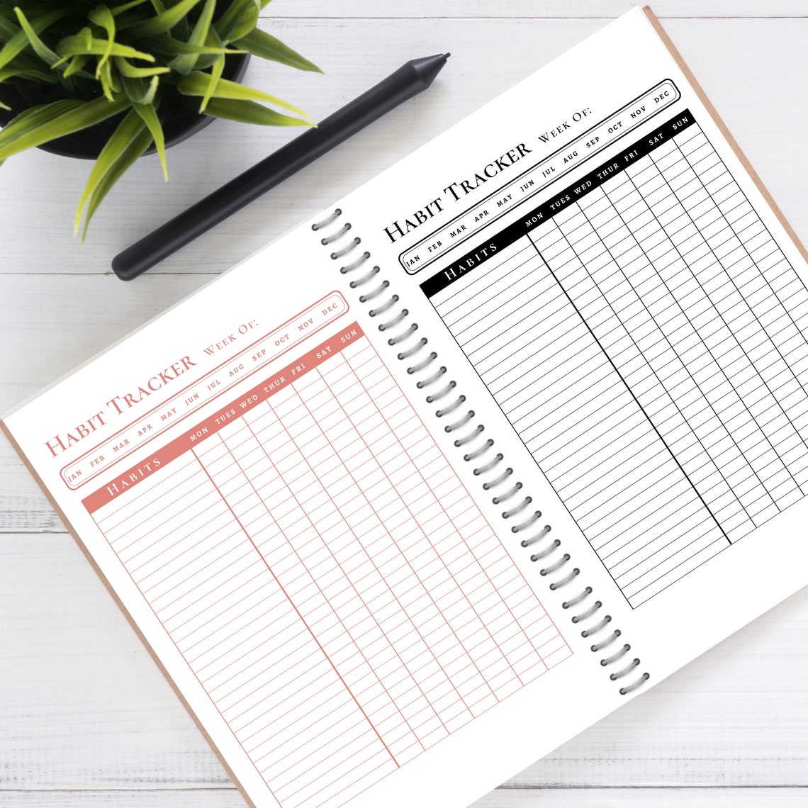 Habit Tracker Routine Log Routine Planner Habit Log Daily - Etsy