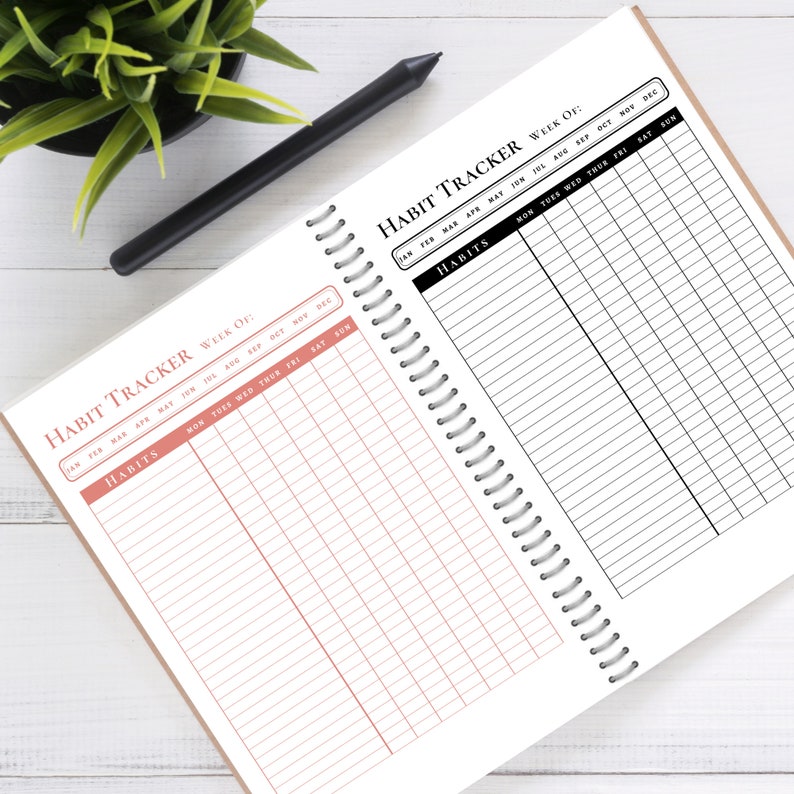 Habit Tracker Routine Log Routine Planner Habit Log Daily - Etsy