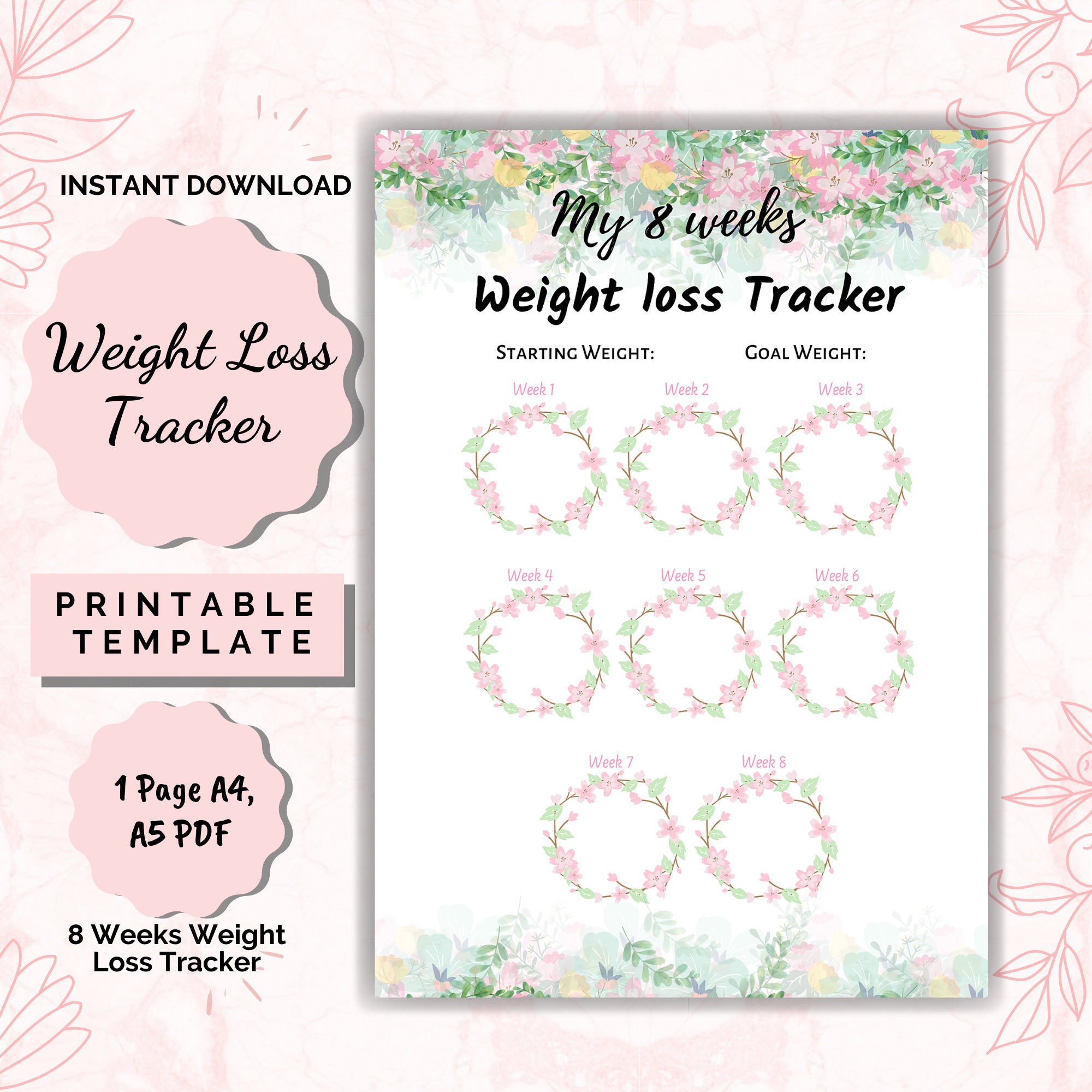 Weekly Weight Loss Chart Template