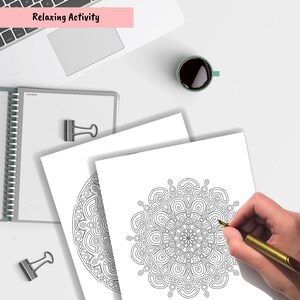 Mandala Coloring 10 Page Printable, Mental Health, Relaxing Colouring ...
