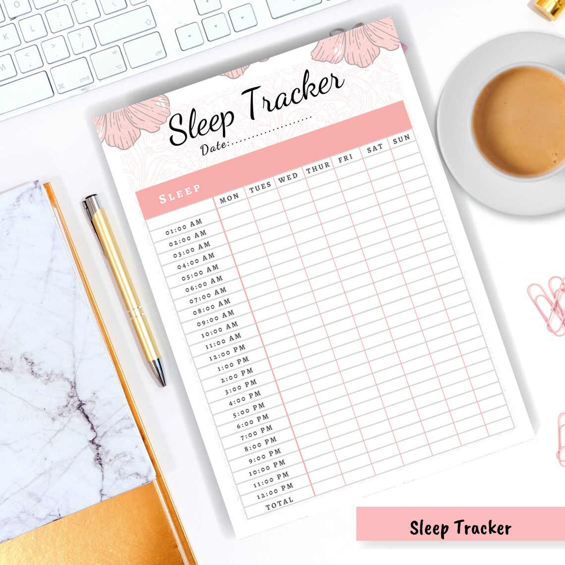 Sleep Tracker Template Weekly Sleep Diary Health Planner - Etsy