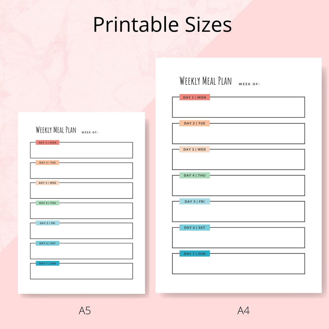 Weekly Meal Planner Templates, Weekly Meal Plan, Weekly Food Diary ...