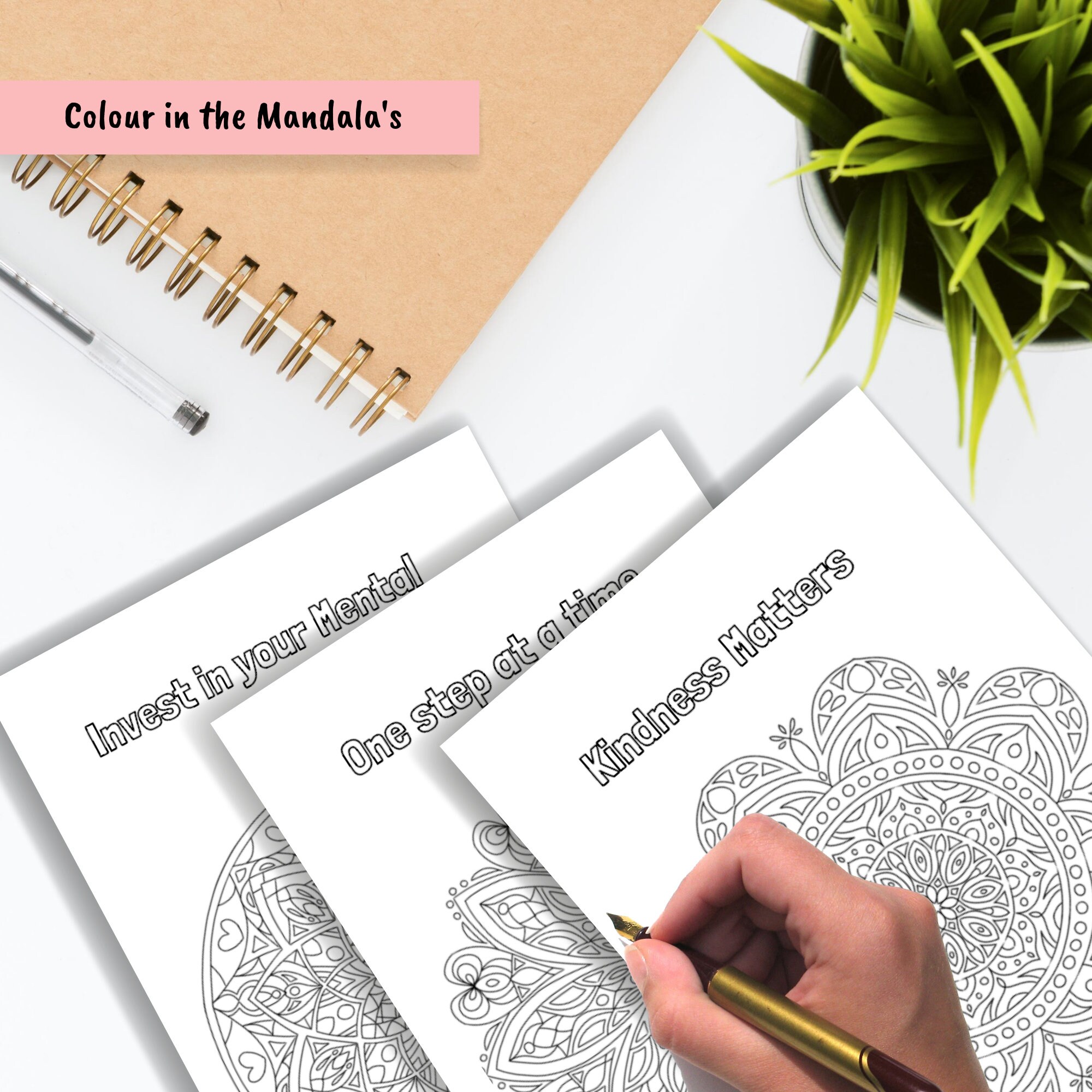 Mandala Coloring Pages, Mental Health, Motivational Quotes Coloring ...