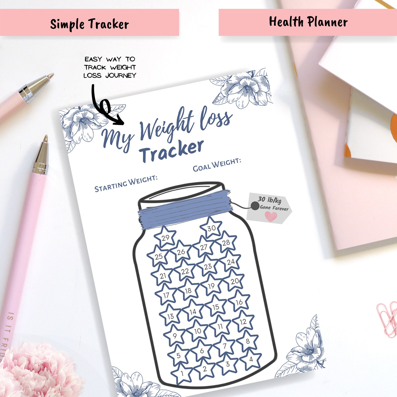 Weight Loss Jar 30 Lb/kg Weight Loss Tracker Weightloss - Etsy