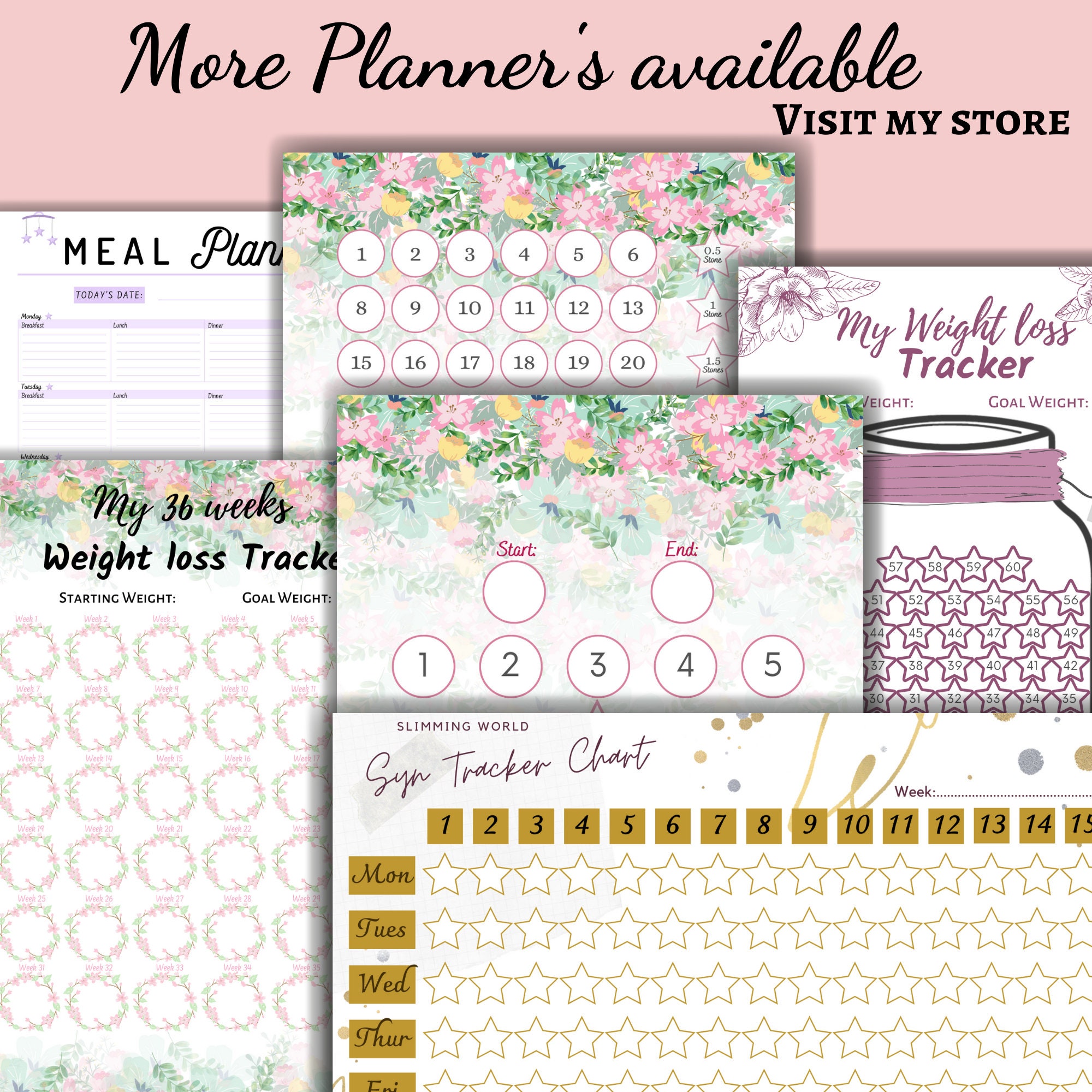 Weight Tracker 8 Weeks Weight Loss Chart Motivational Chart - Etsy UK