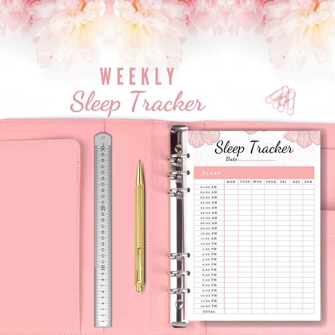 Sleep Tracker Template Weekly Sleep Diary Health Planner - Etsy