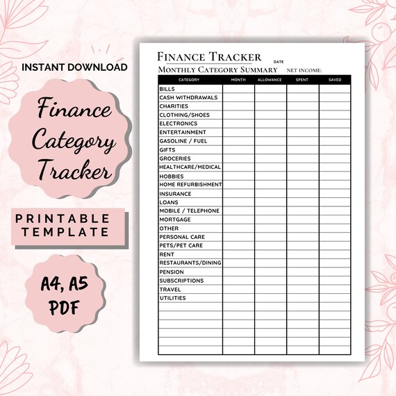 Finance Planner Printable Financial Journal Budget Template | Etsy