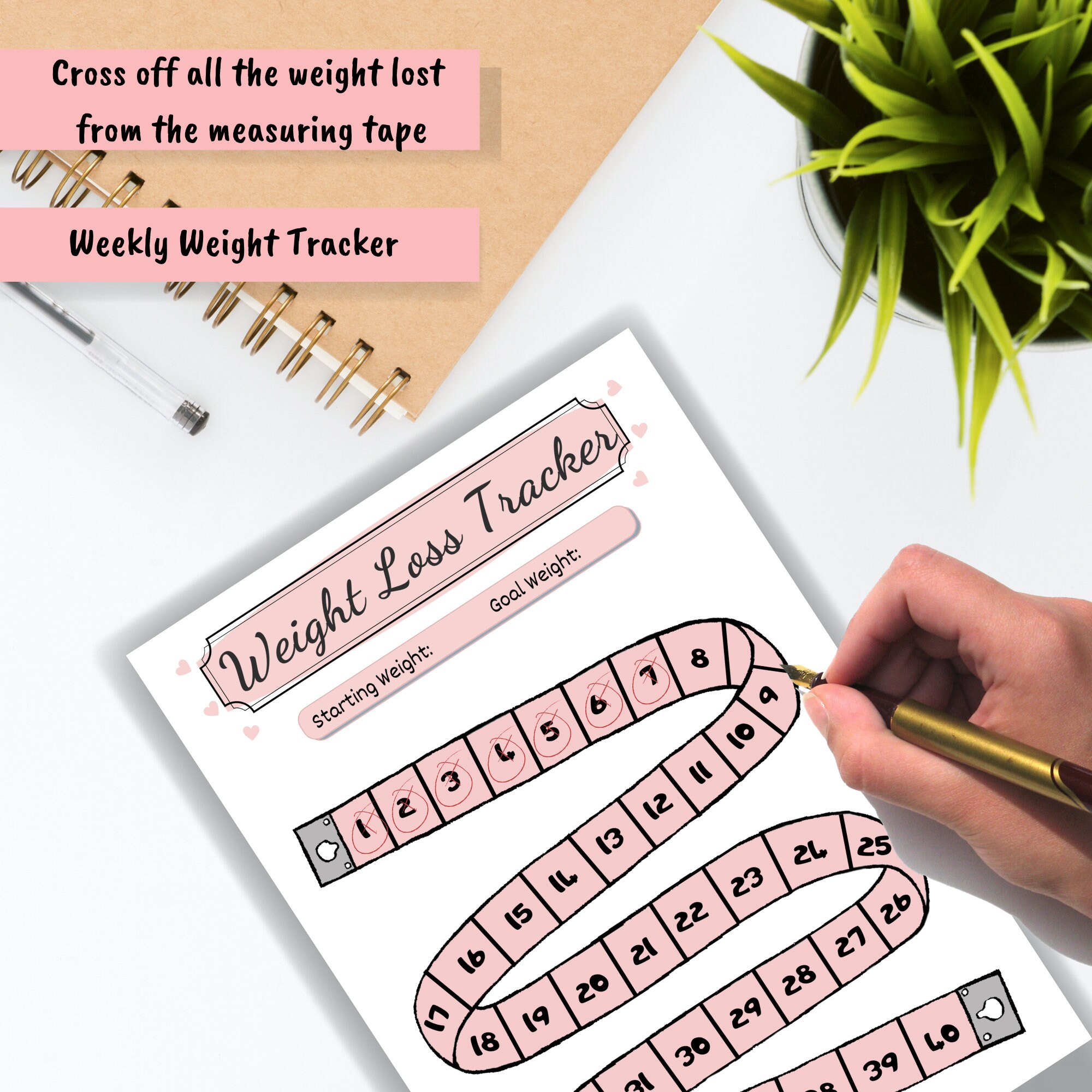 Weight Loss Tracker 40 Lb/kg, Motivational Chart, Weight Loss Chart ...