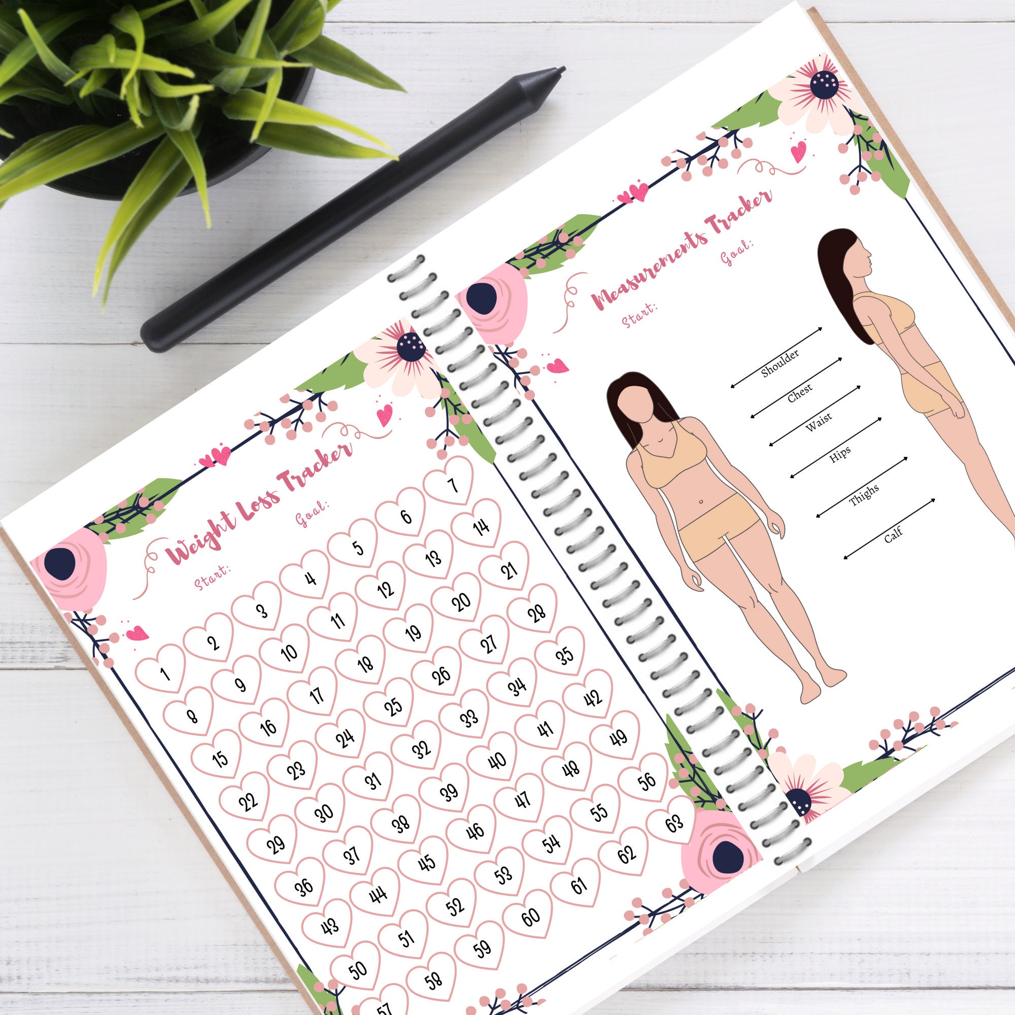 Weight Loss Tracker 9 Stones Printable 127 Lb Weight Loss - Etsy