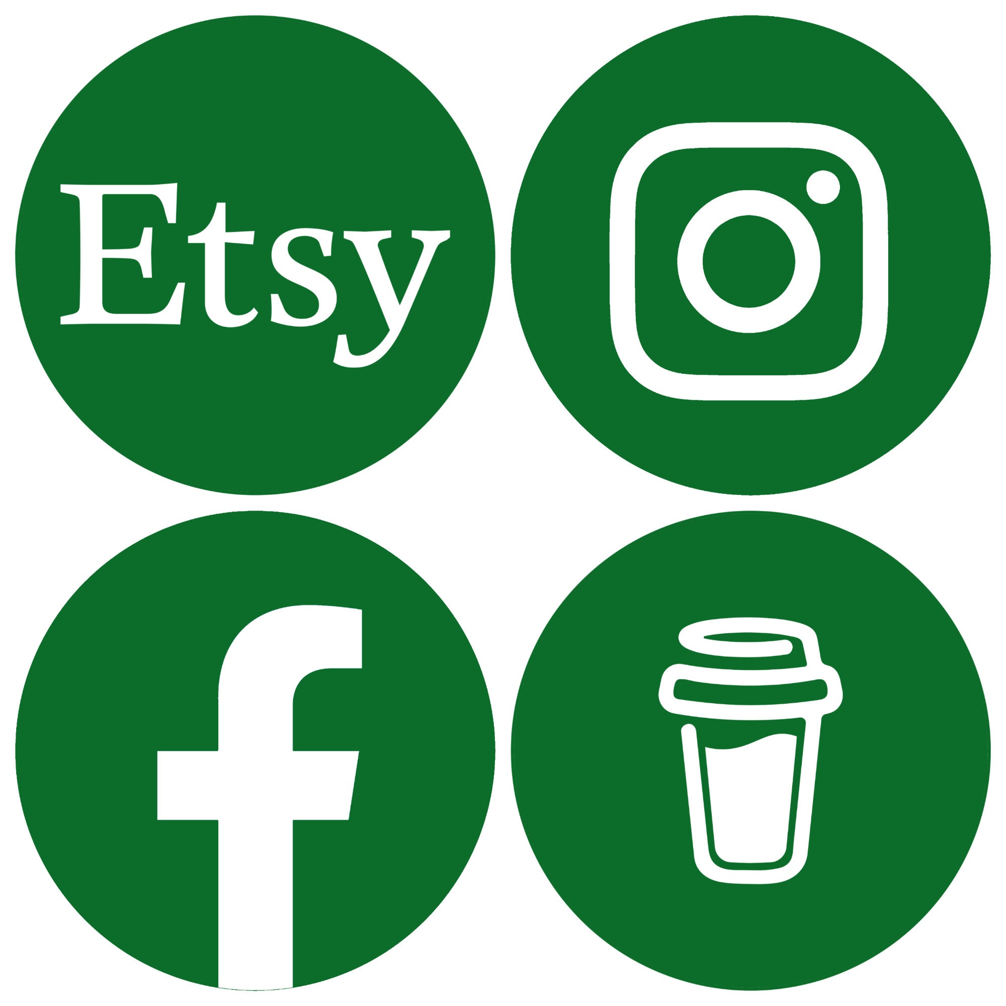 Custom Social Media Buttons - Etsy