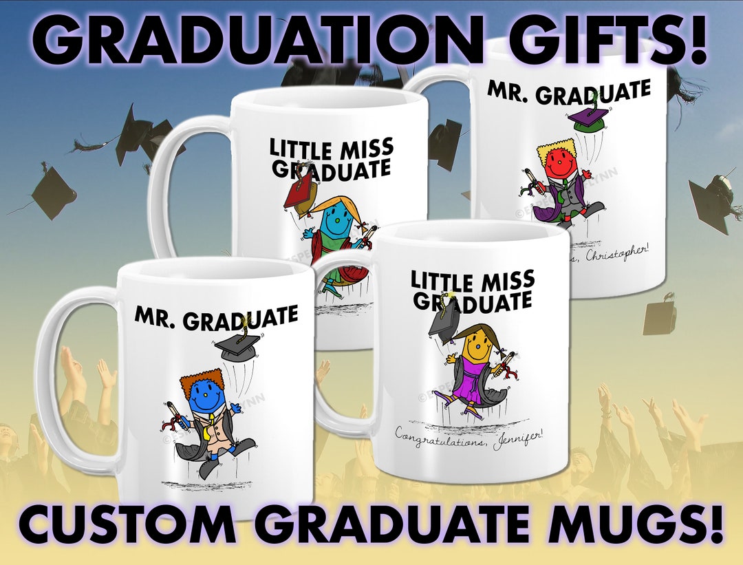 Customisable Mr. and Little Miss Graduate Mug - A Personalised Mr Men ...