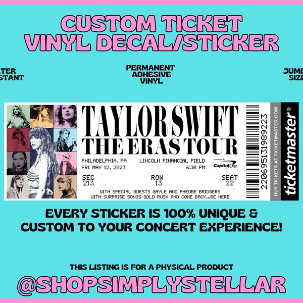 Eras Tour Decals - Etsy