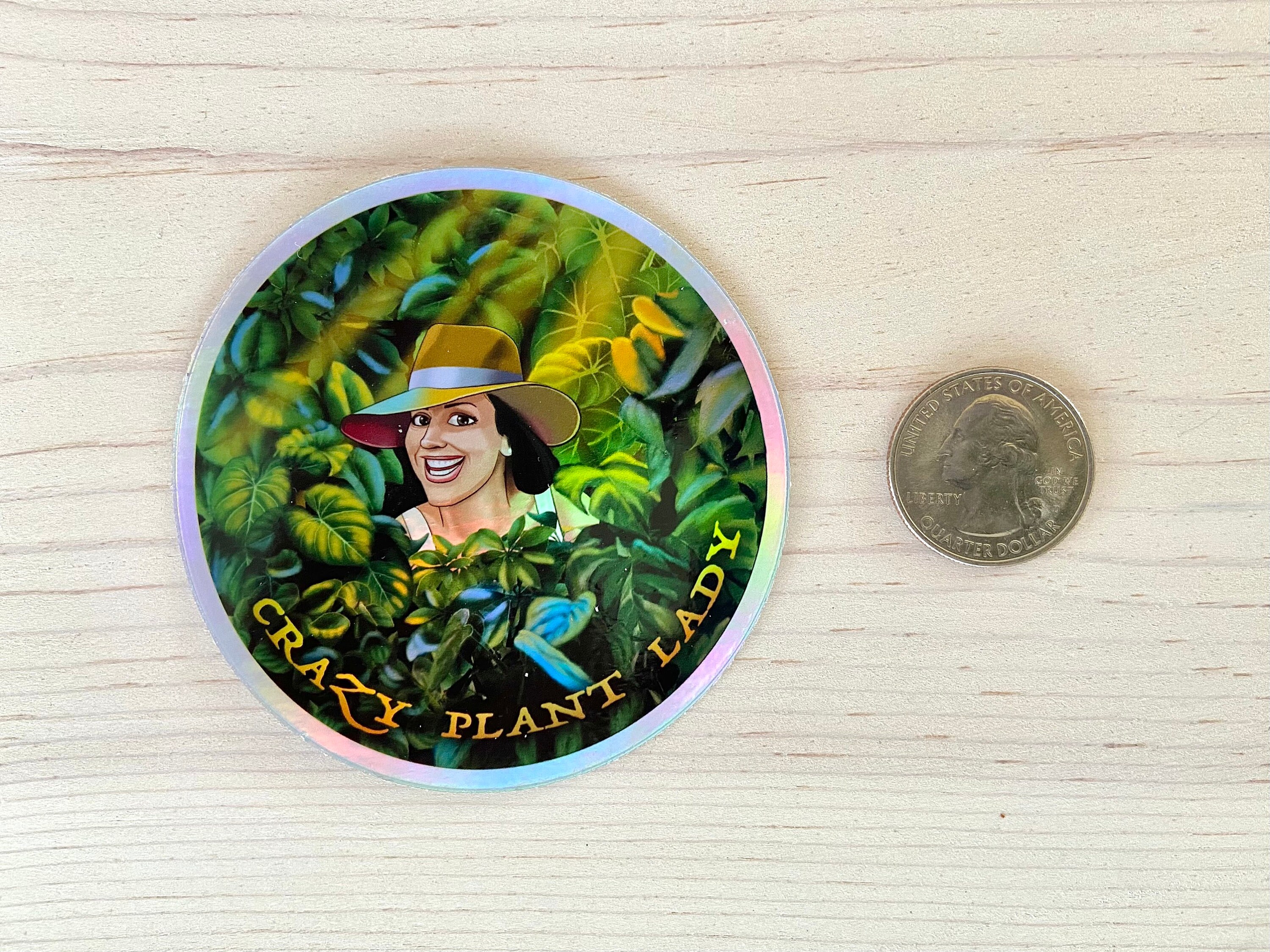 Holographic Sticker Decal Crazy Plant Lady Sticker Decal | Etsy