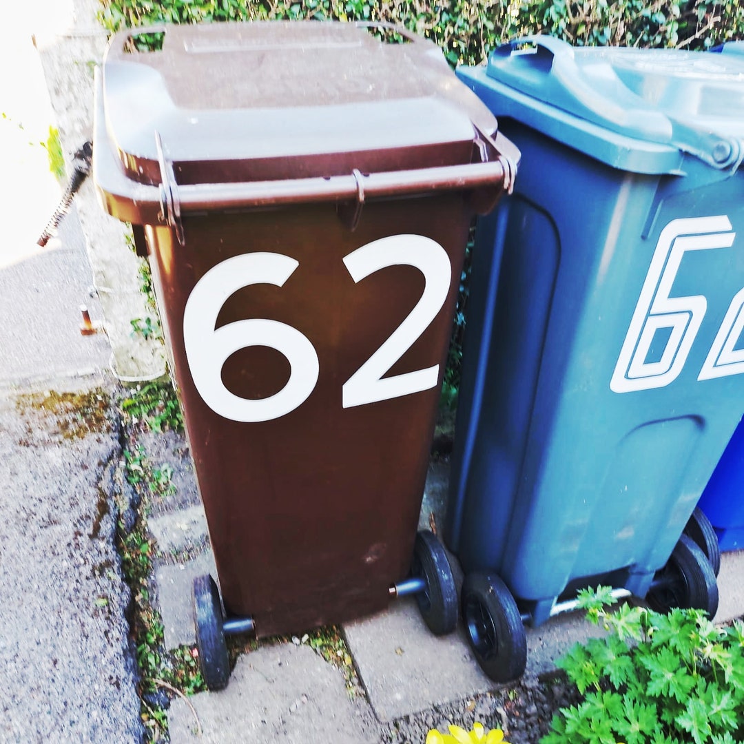 Bin Numbers, Recycling Bin House Number, Organisation - Etsy