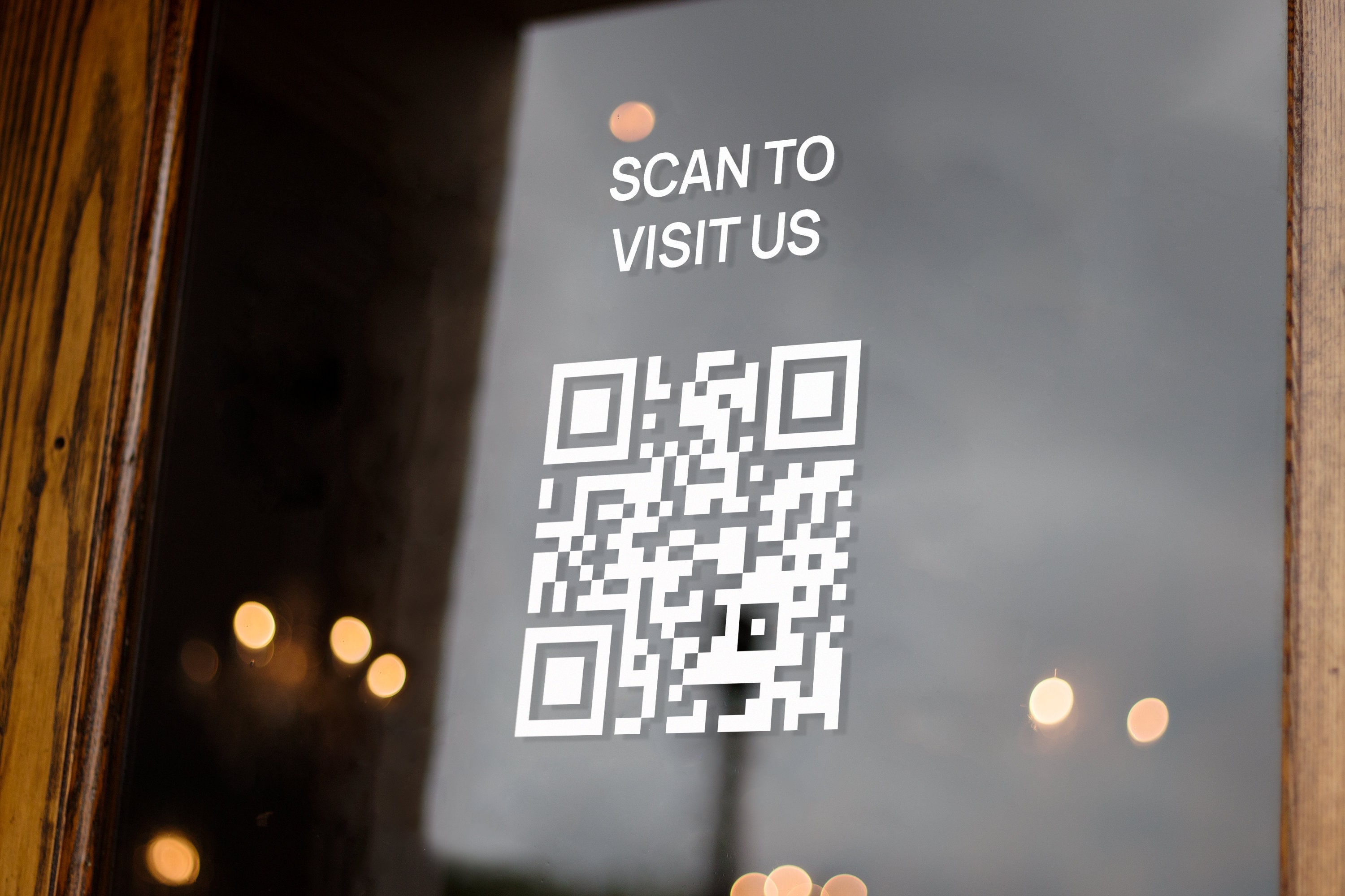 Custom Window QR Code Vinyl Decal Wall QR Generation for Shops ...