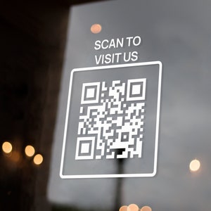 Custom Window QR Code Vinyl Decal Wall QR Generation for Shops ...