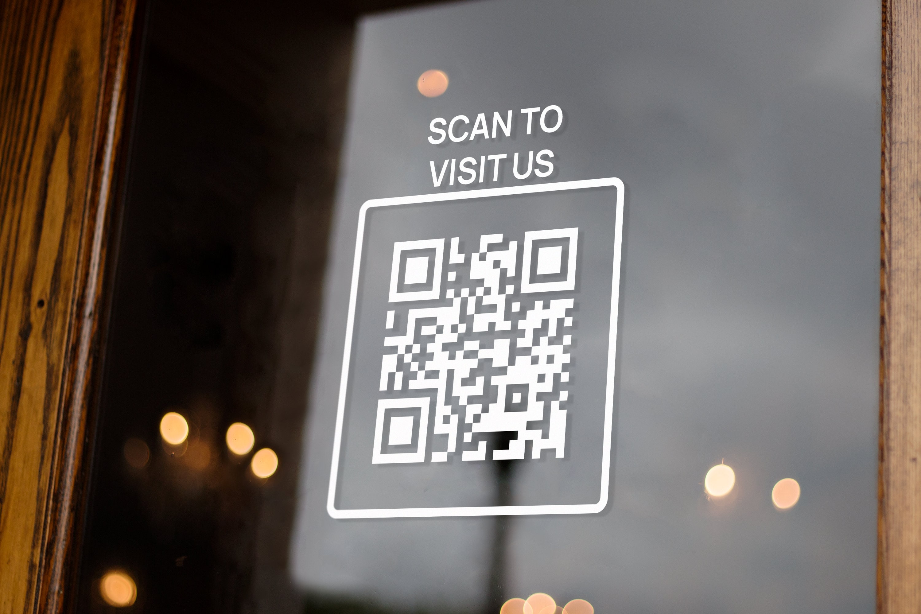 Custom Window QR Code Vinyl Decal Wall QR Generation for Shops ...