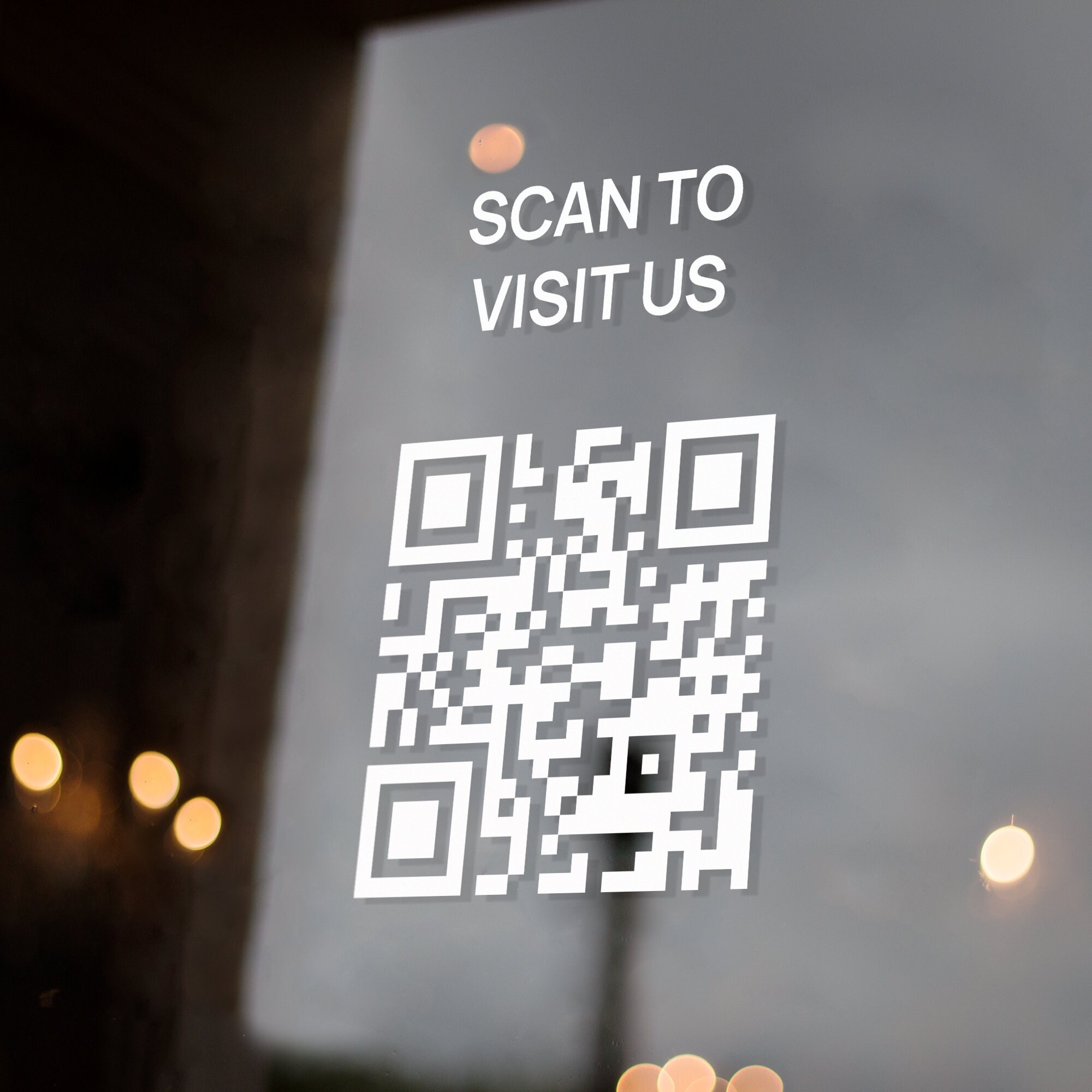 Custom Window QR Code Vinyl Decal Wall QR Generation for Shops ...