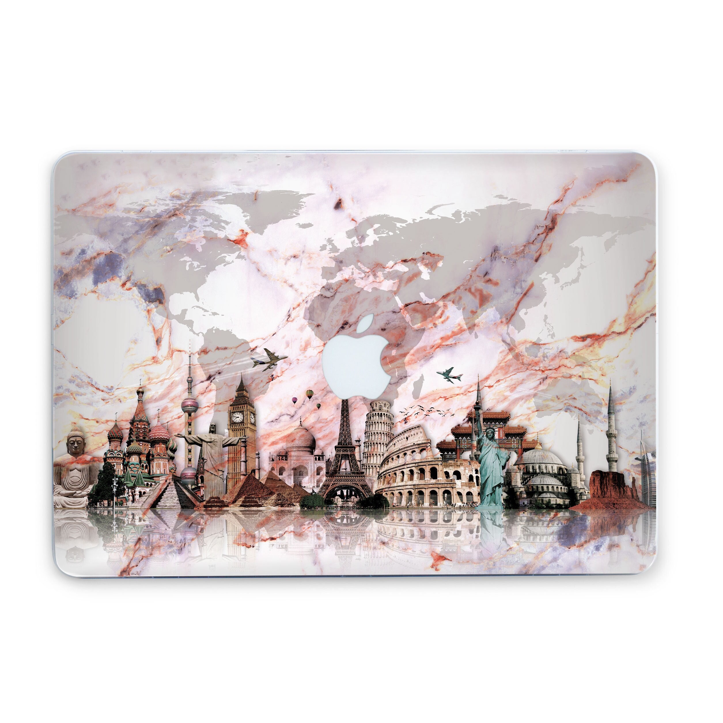 Travel MacBook Pro 16 M2 Case World Map MacBook Air 13 2022 Case ...
