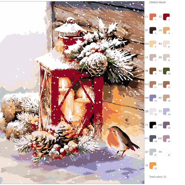Winter Paint by Number - Etsy