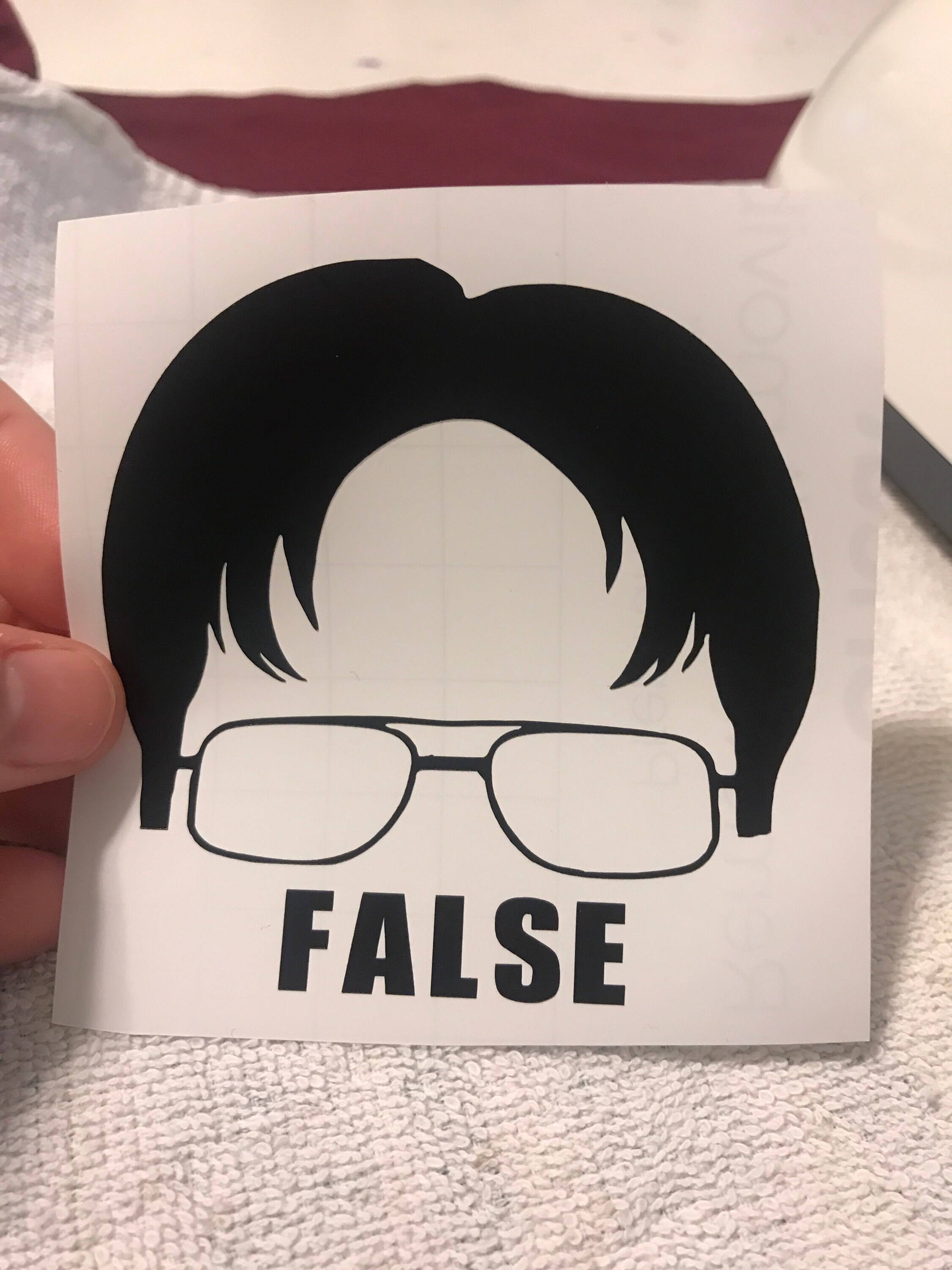 Dwight Schrute False/idiot Decal - Etsy