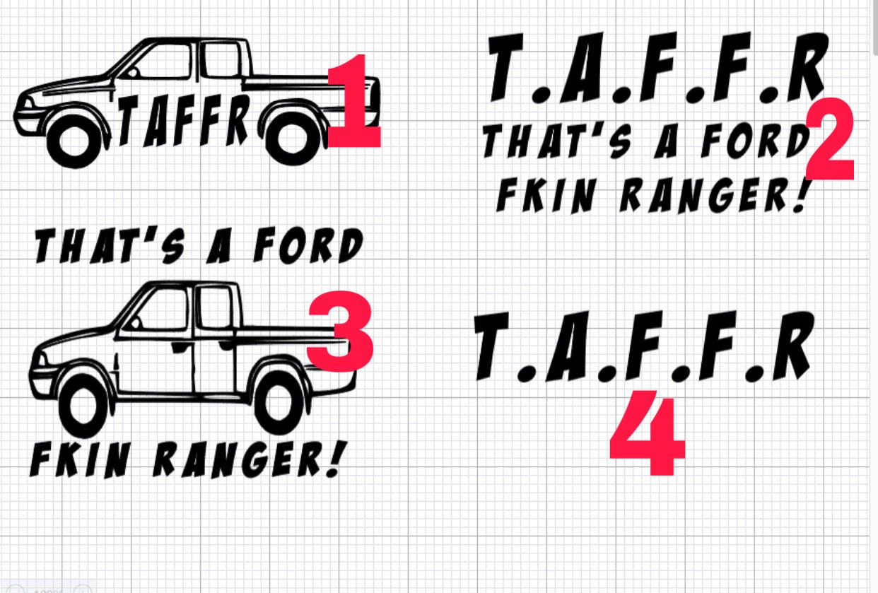 Ford Ranger Decal - That's A Ford Fkin Ranger Decal - Etsy