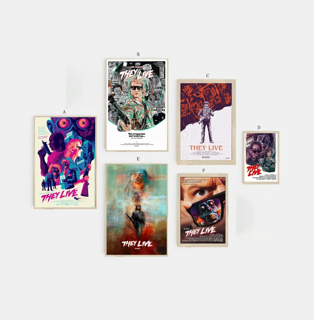 They Live Film Classic Movie Canvas Poster Unframe Multiple Choice ...