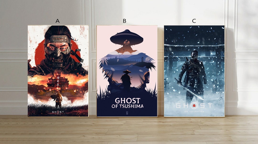 Ghost of Tsushima Video Game Canvas Poster Unframe Multiple Choice ...