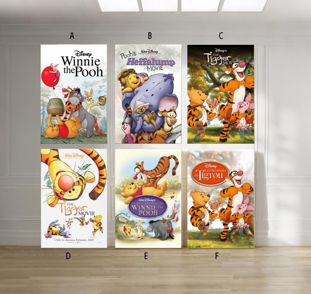 The Tigger Movie Film Classic Movie Canvas Poster Unframe Multiple ...