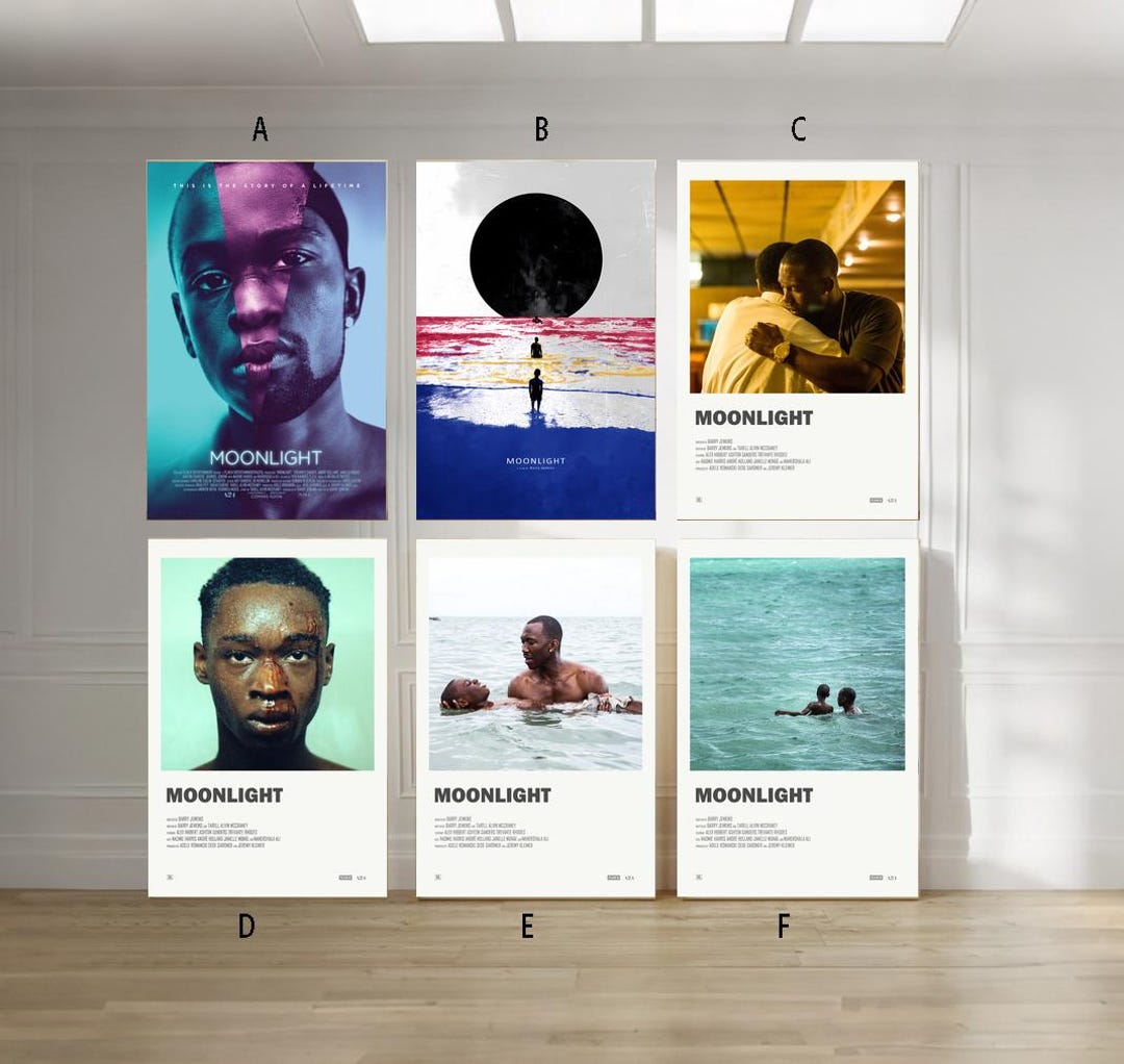 Moonlight 2016 Film Classic Movie Canvas Poster Unframe Multiple Choice ...