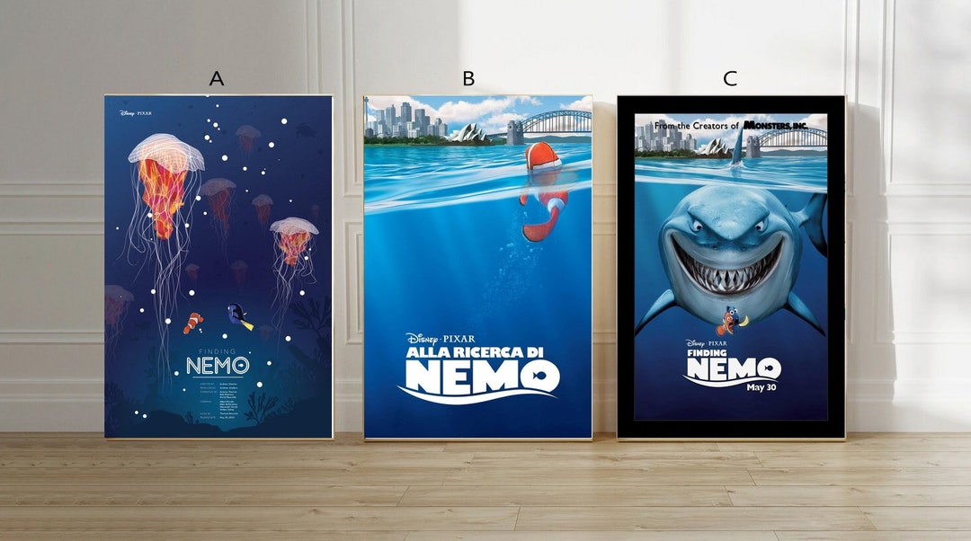 Finding Nemo Film Classic Movie Canvas Poster Unframe Multiple Choice ...