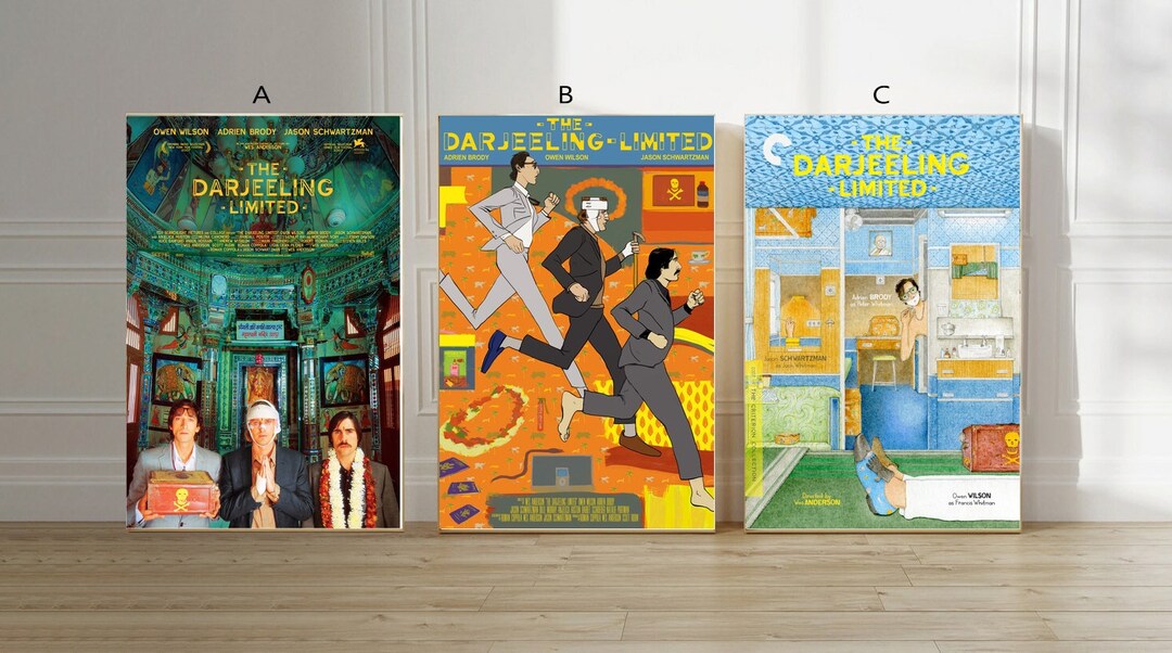 The Darjeeling Limited Film Classic Movie Canvas Poster Unframe ...