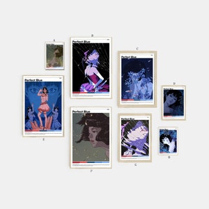 Perfect Blue Film Classic Movie Canvas Poster Unframe Multiple Choice ...