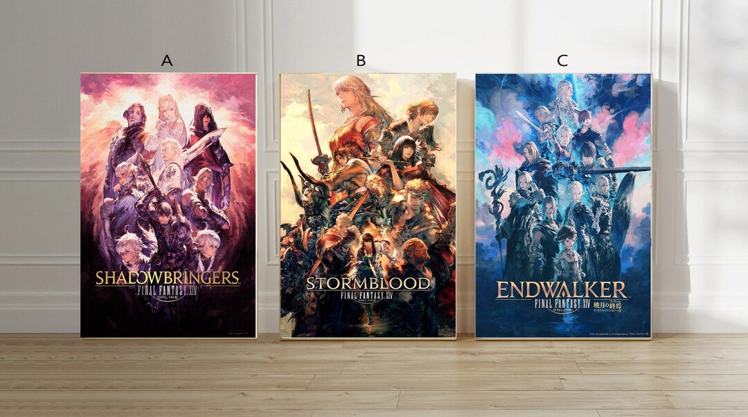 Final Fantasy XIV Shadowbringers,stormblood,endwalker Video Game Canvas ...