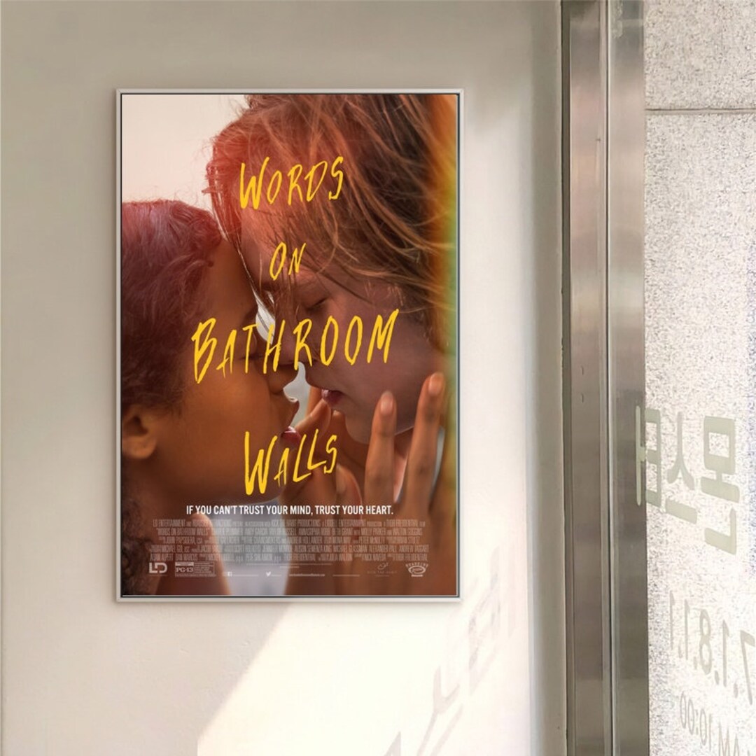 Words on Bathroom Walls Film Classic Movie Canvas Poster Unframe ...