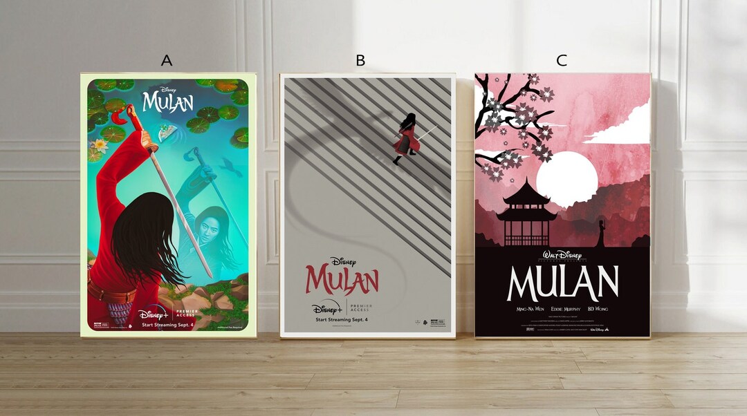 Mulan Film Classic Movie Canvas Poster Unframe Multiple Choice-12x18 ...