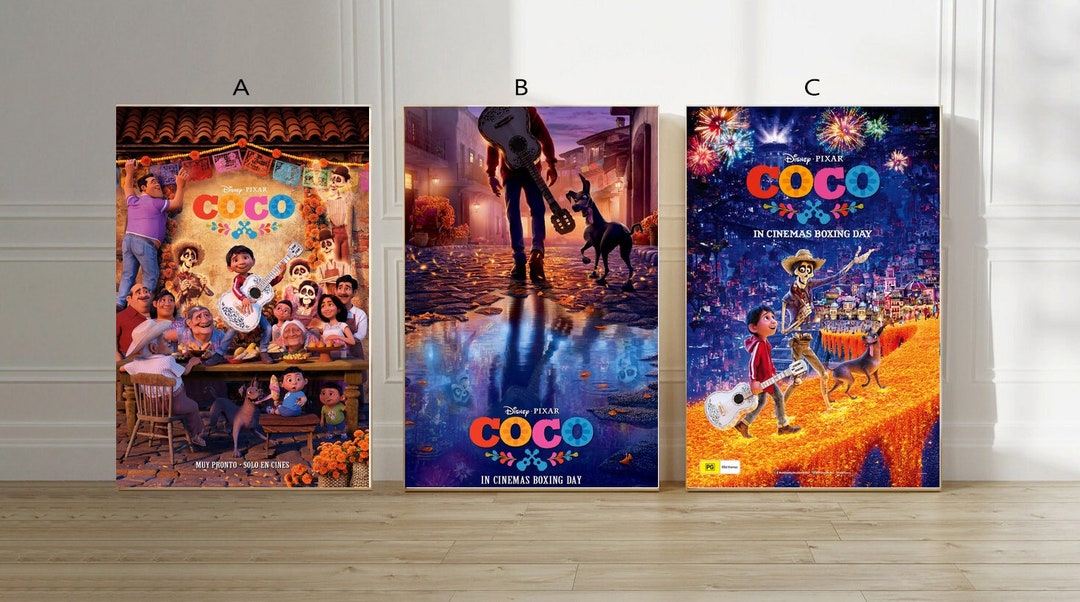 COCO Anime Film Classic Movie Canvas Poster Unframe Multiple Choice ...